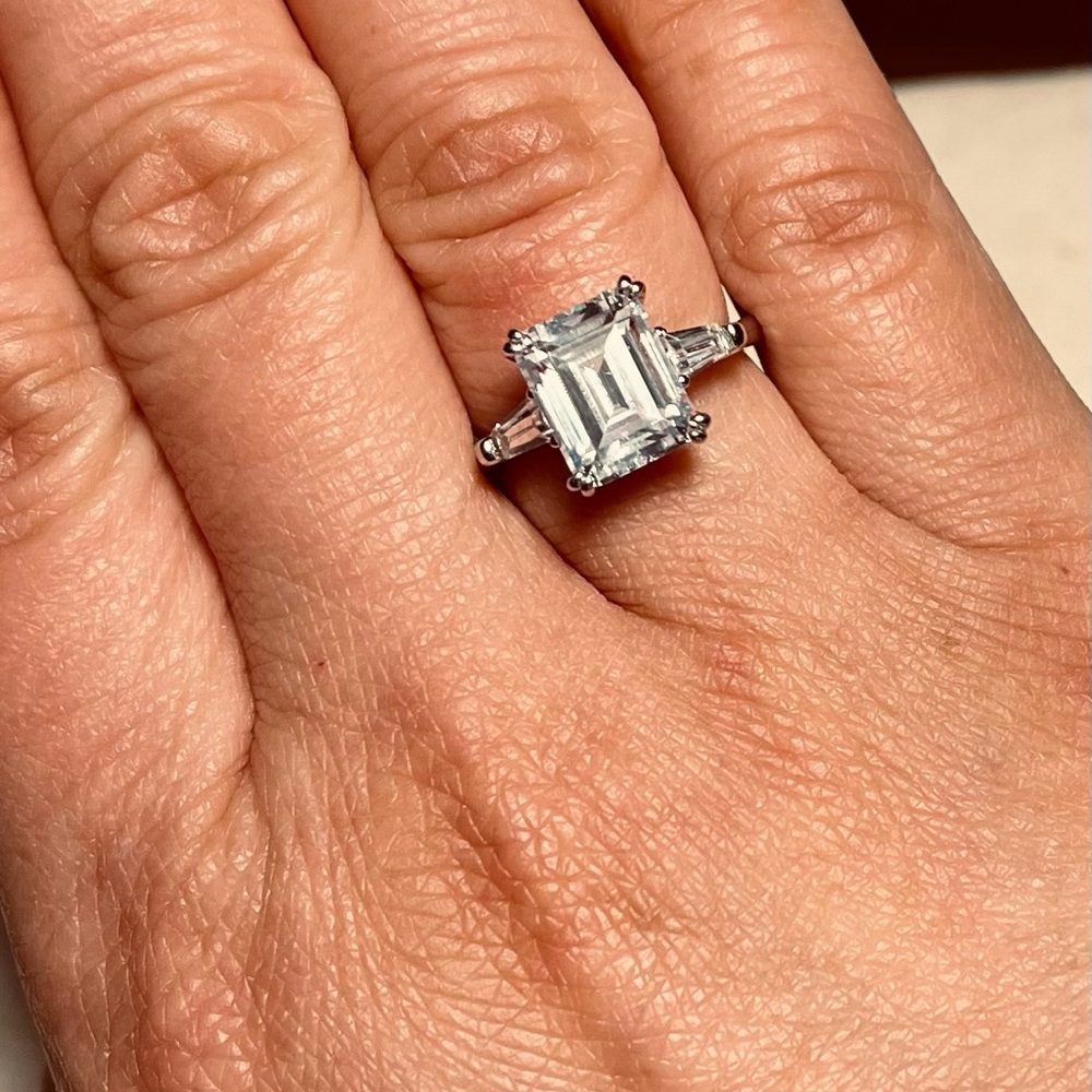 3 Carat Emerald Cut Engagement Ring - Gem